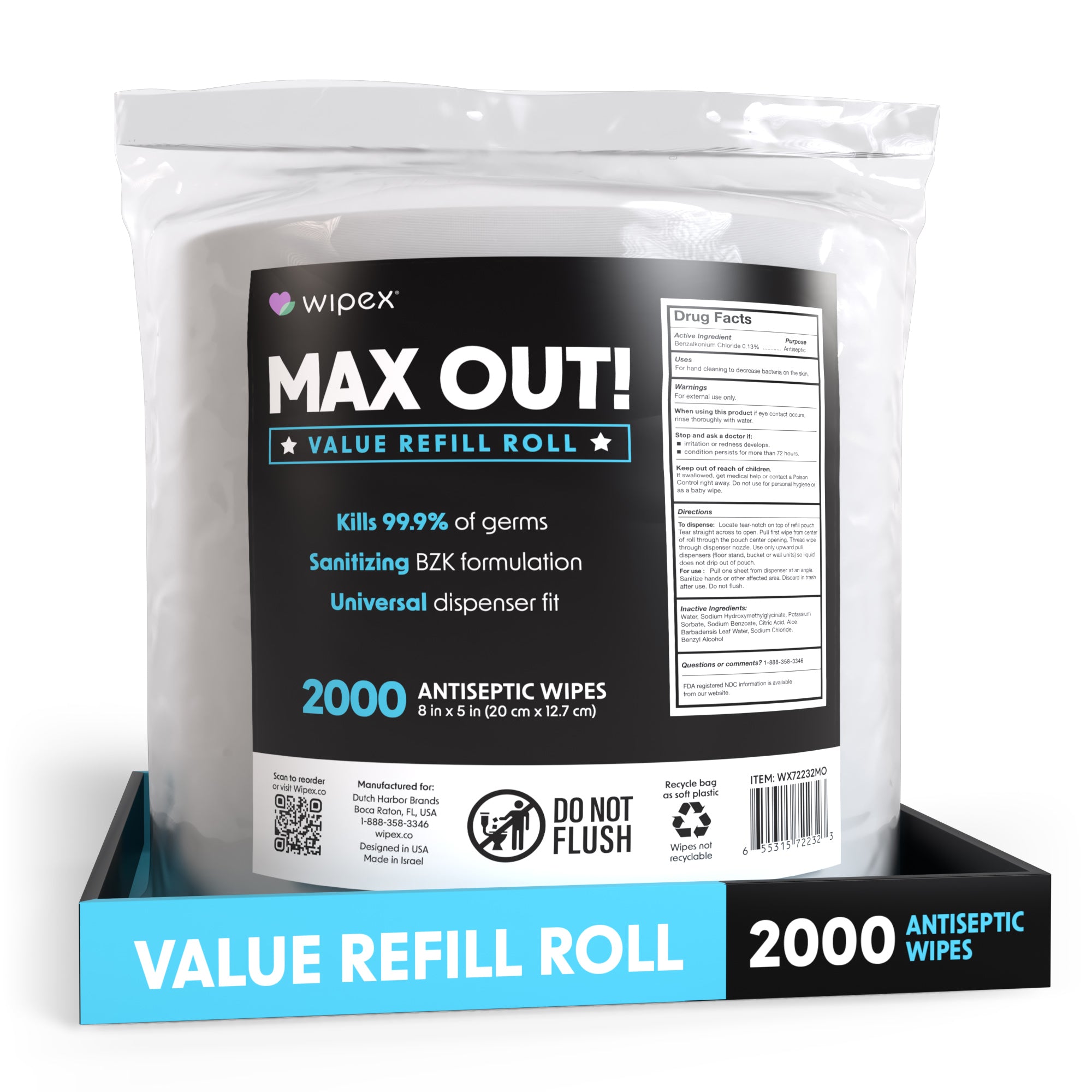 MAX OUT!® Bulk Hand Sanitizer Wipes | Hand & Surface BZK Wipes – Wipex Co.