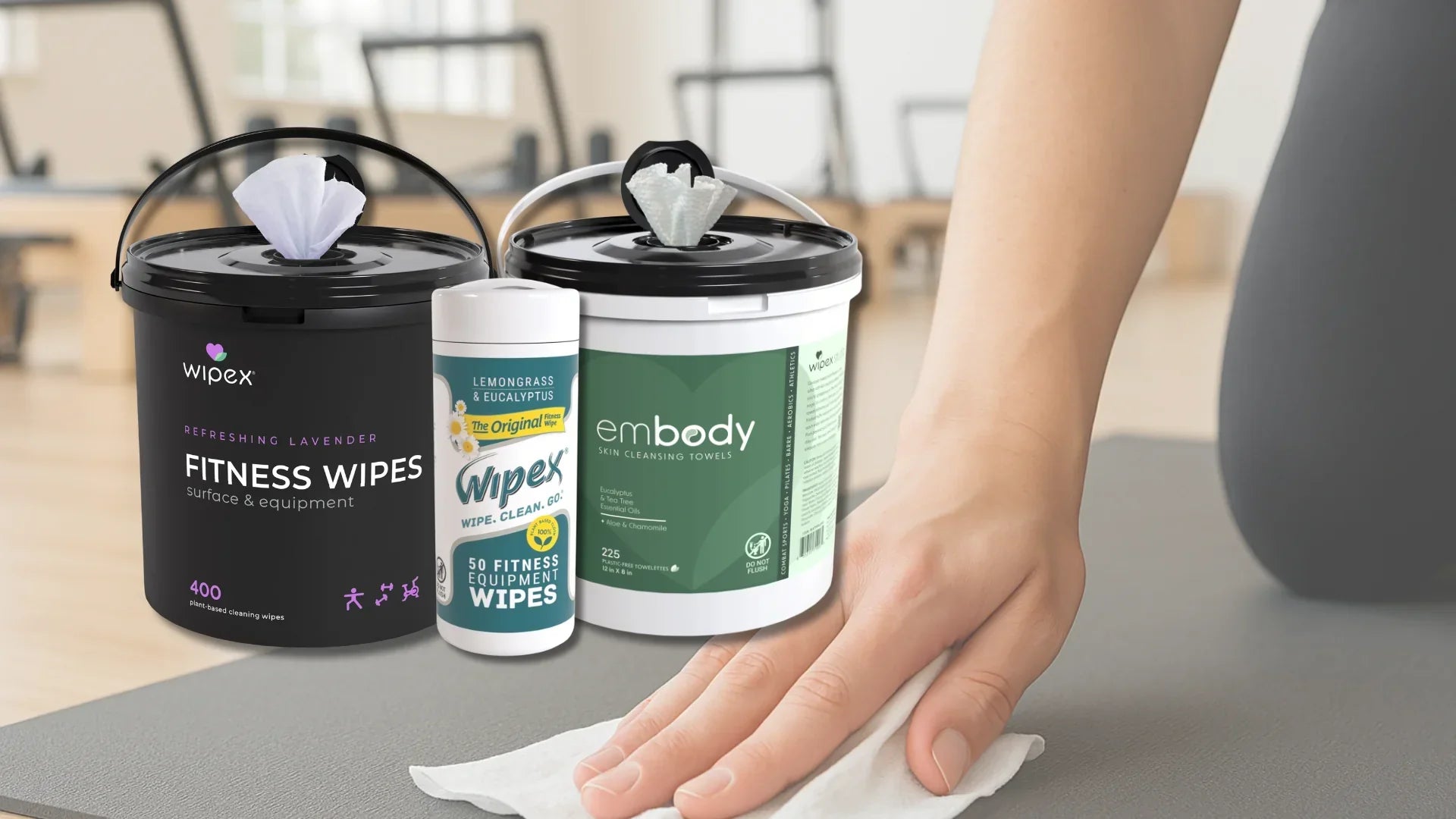Gym Wipes for Gym Bench, Pilates Reformer & Hot Yoga Studio – Wipex Co.