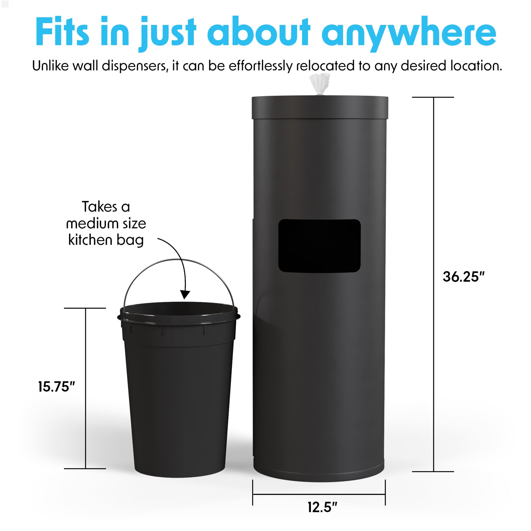 Stainless Steel Gym Wipes Dispenser | Free Standing & Durable – Wipex Co.