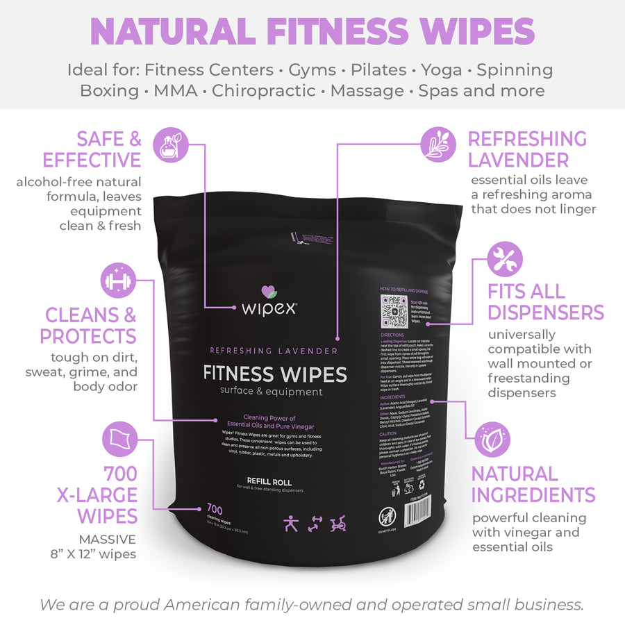 Gym Wipes - Equipment & Upholstery Cleaner Pack (700 Count) – Wipex Co.
